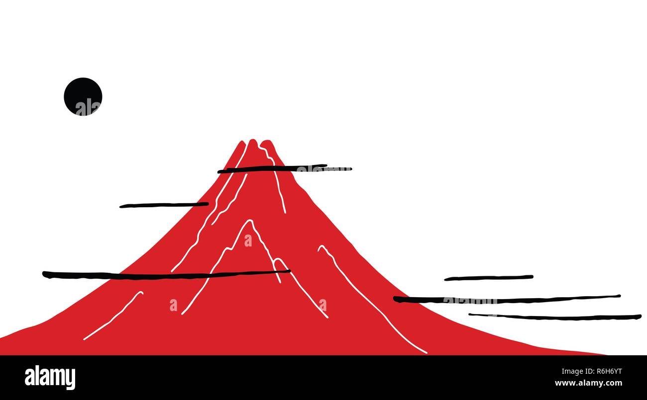 Mt fuji and clouds Stock Vector Images - Alamy