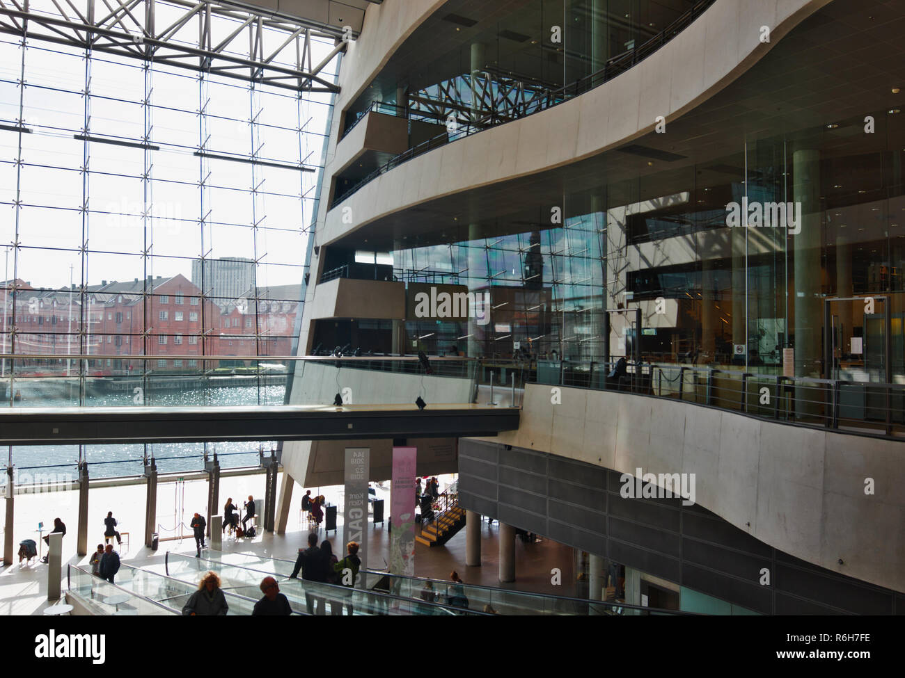 Atrium of the Black Diamond Library (Den Sorte Diamant), Slotsholmen ...