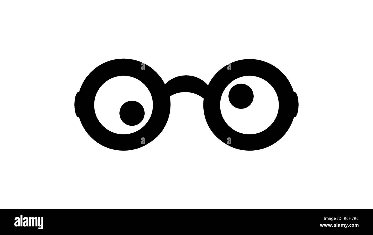 Squint Eyes and Black Glasses - Ophthalmologist Symbol Icon Emoticons ...