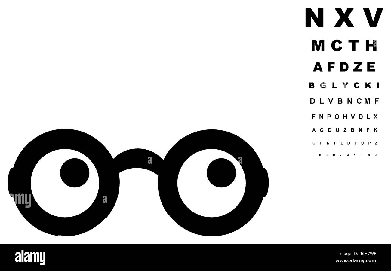 Eyes, Black Glasses and Ophthalmologist Official Optometry Table ...