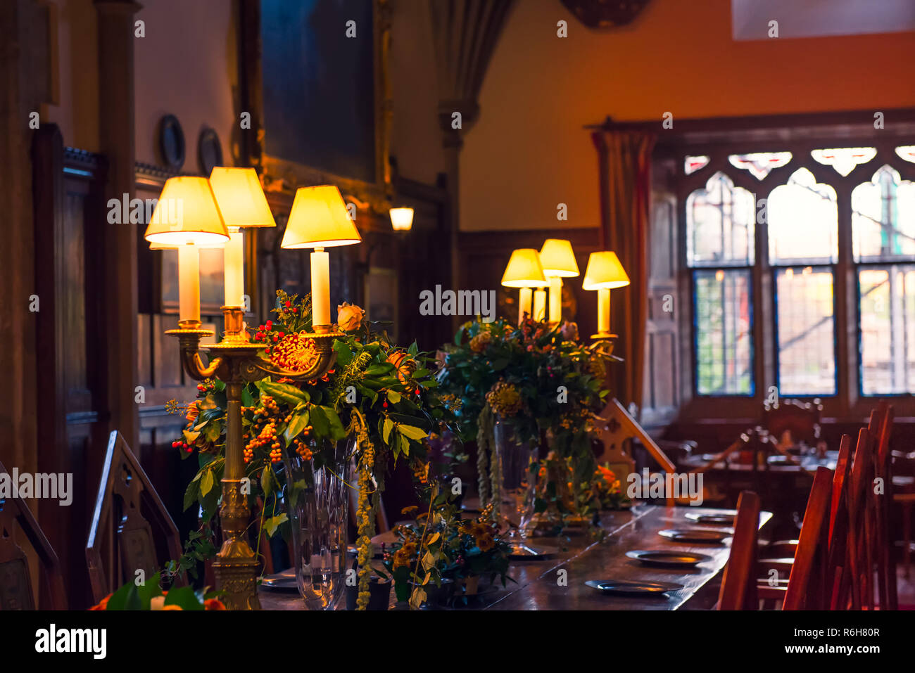 Medieval Castle Dining Room Stock Photos & Medieval Castle Dining Room ...