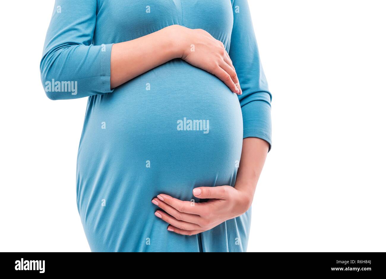 Pregnant woman with belly close up hi-res stock photography and images ...