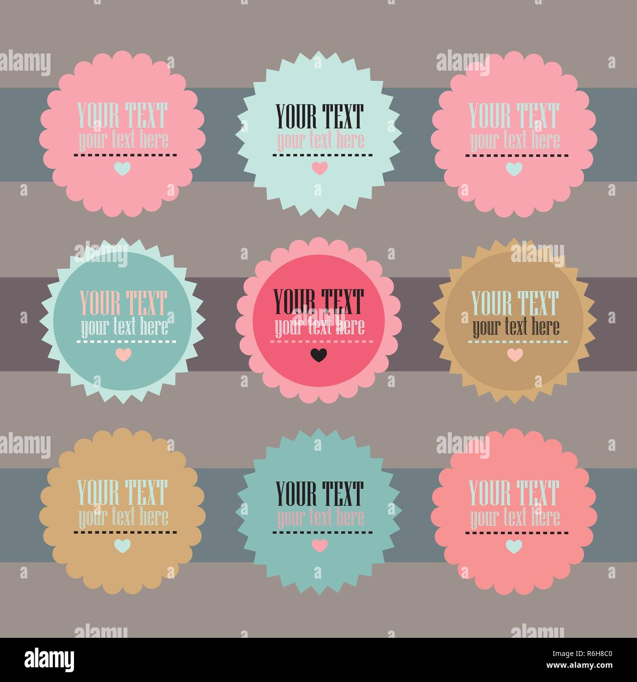 Design elements set. Beautiful frames. Vector illustration Stock Vector ...
