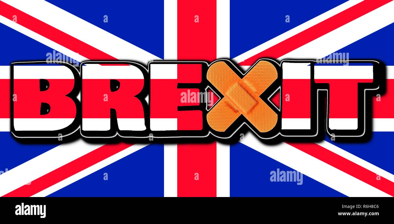 BREXIT, British Exit from the European Union, X of BreXit illustrated ...