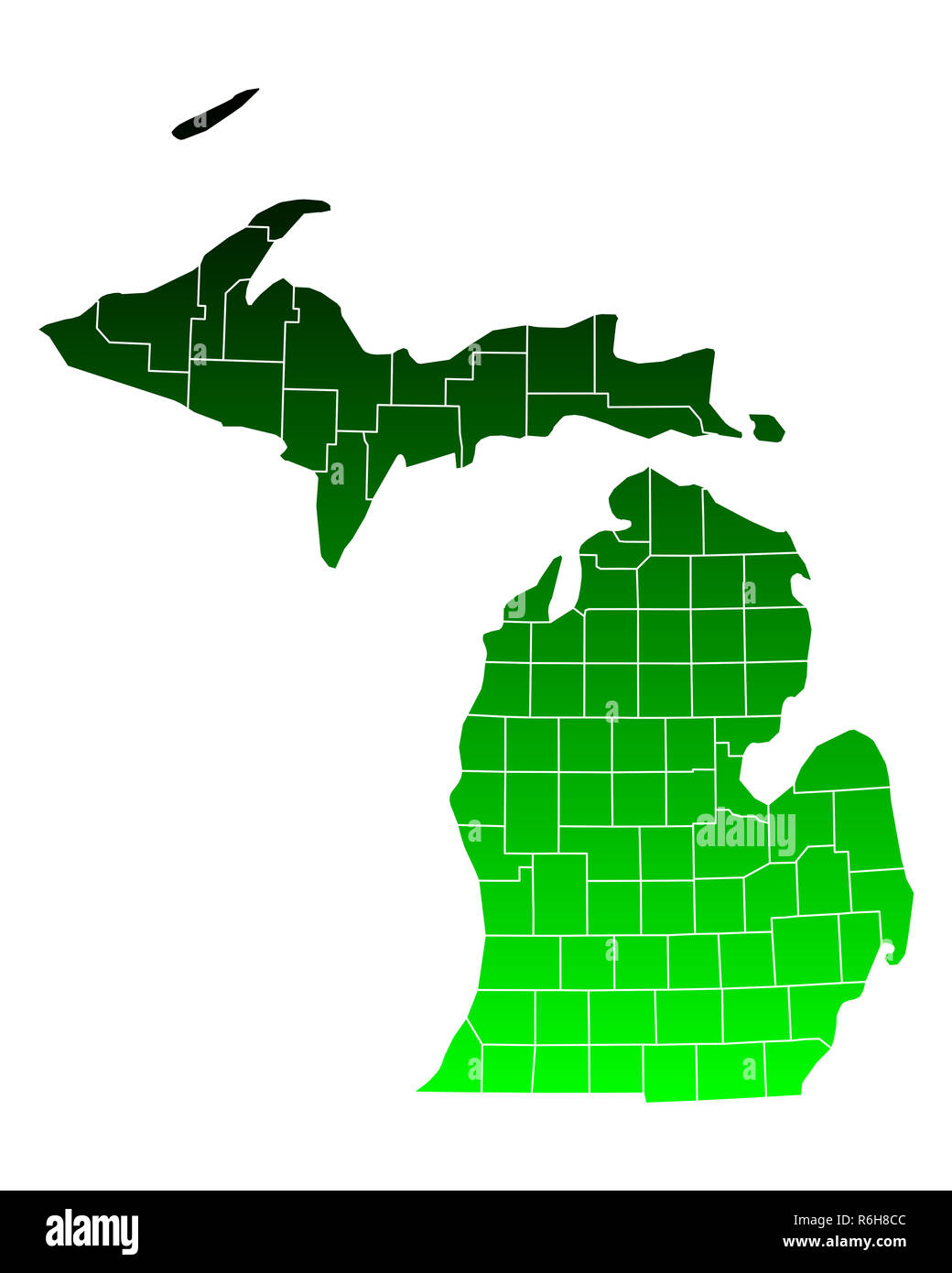 map of michigan Stock Photo - Alamy