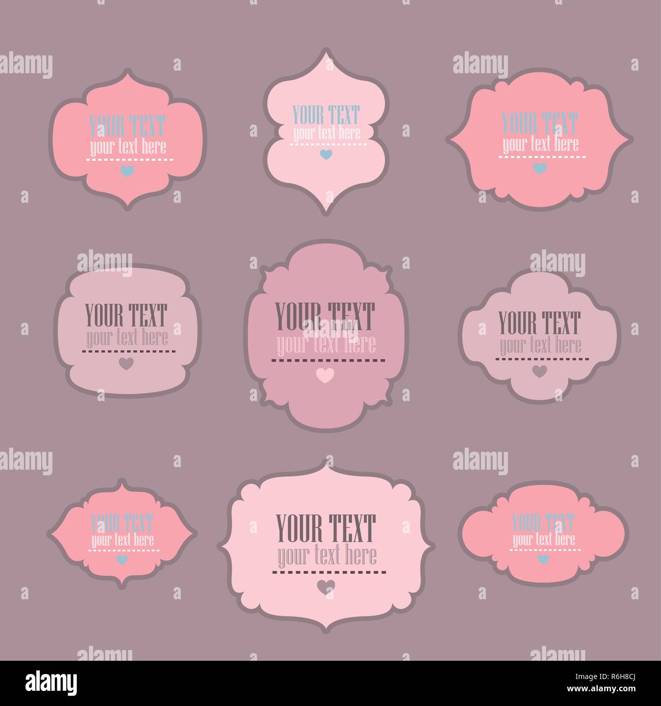 Design elements set. Beautiful frames. Vector illustration Stock Vector ...