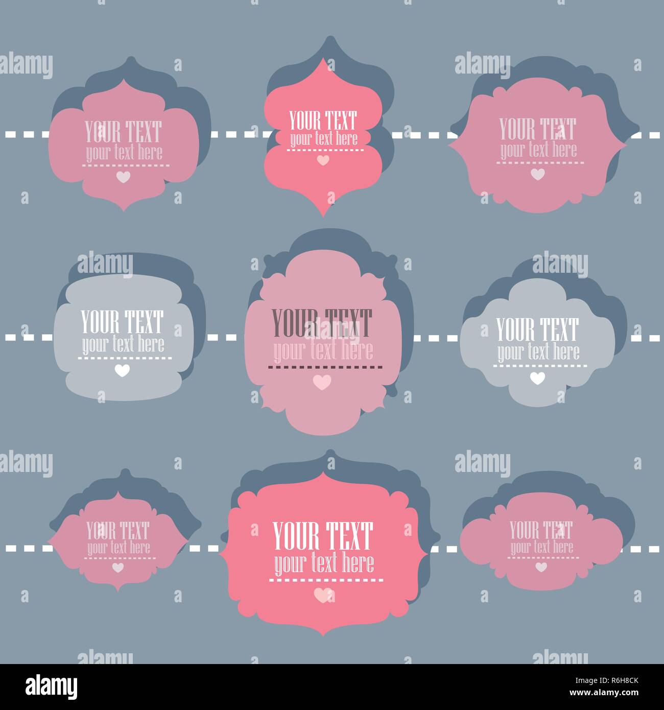 Design elements set. Beautiful frames. Vector illustration Stock Vector ...