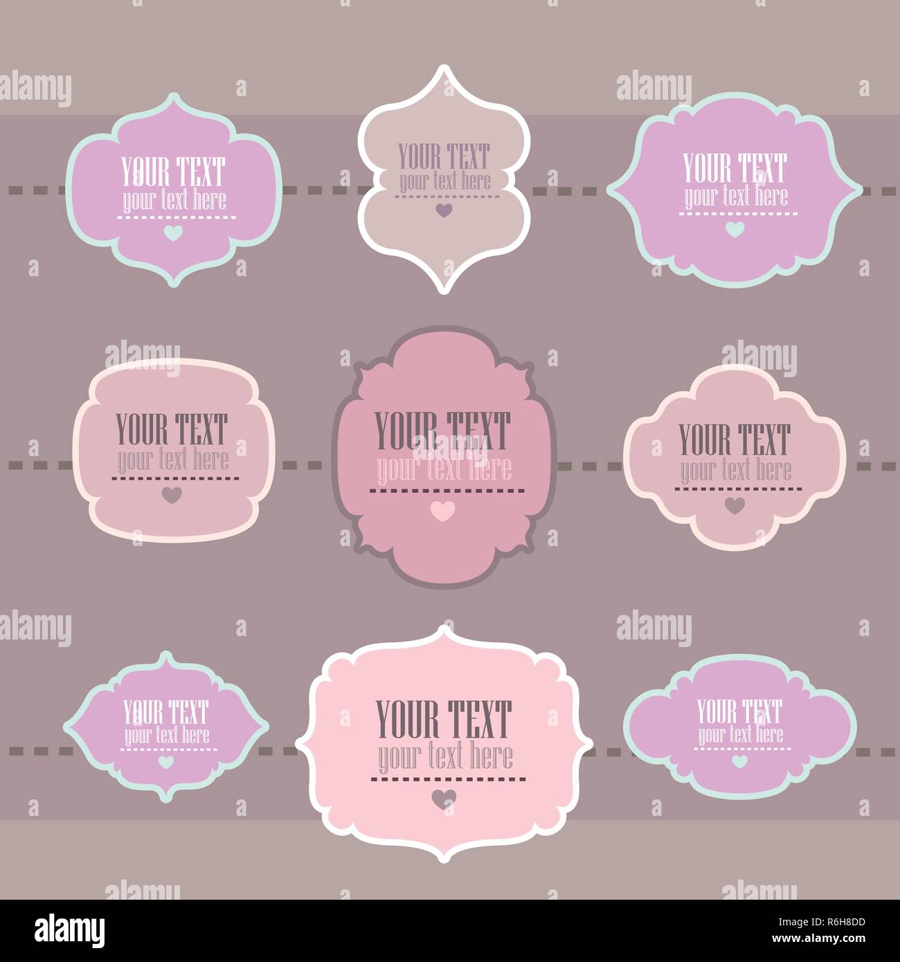 Design elements set. Beautiful frames. Vector illustration Stock Vector ...