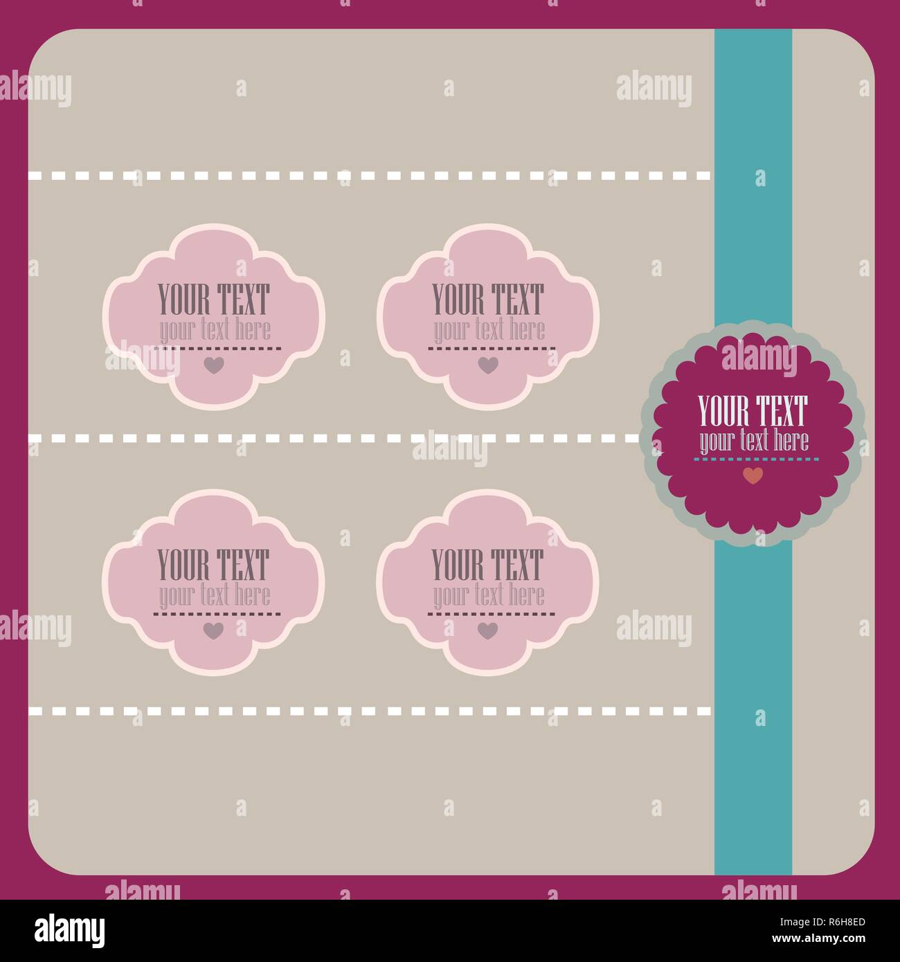 Design elements set. Beautiful frames, vintage tags collection. Vector ...