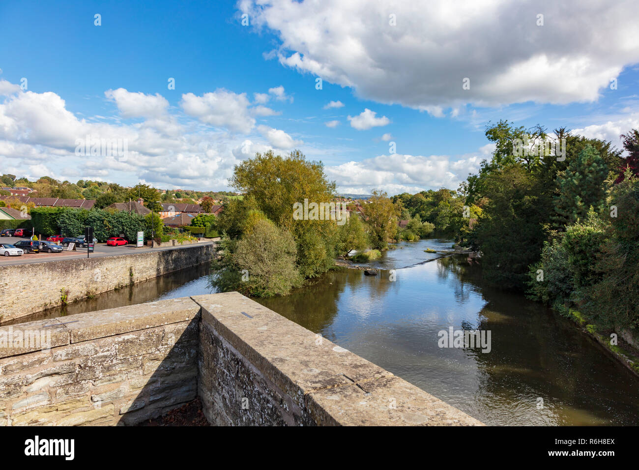 Views of the River Teme at Ludlow from the Ludford Bridge, Ludlow ...