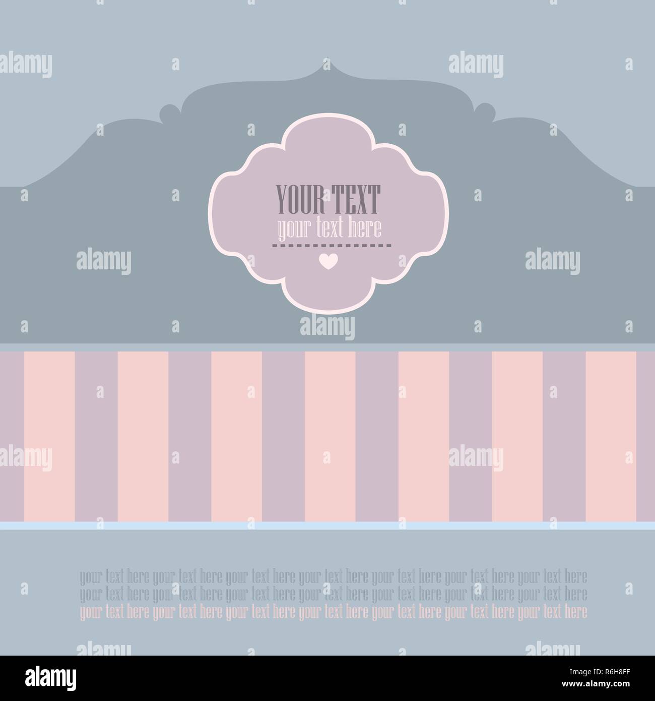 Greeting cards design template. Retro style, pastel colors. Vector ...