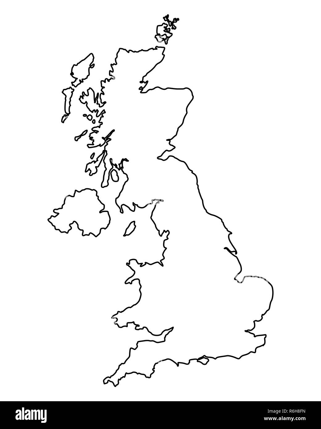 map of great britain Stock Photo - Alamy