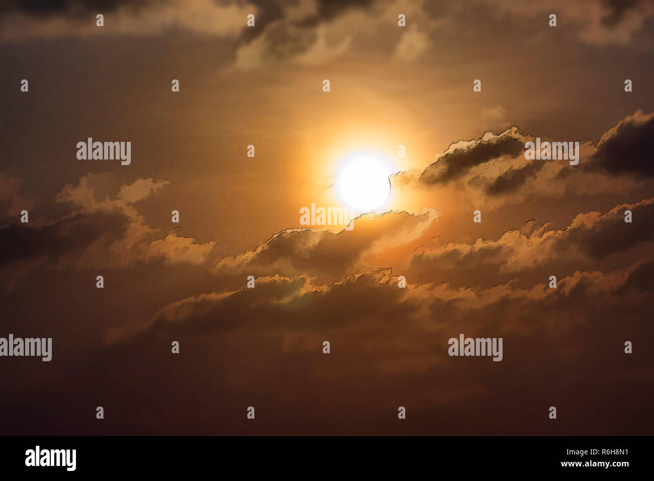 The sun and the cloud Stock Photo - Alamy