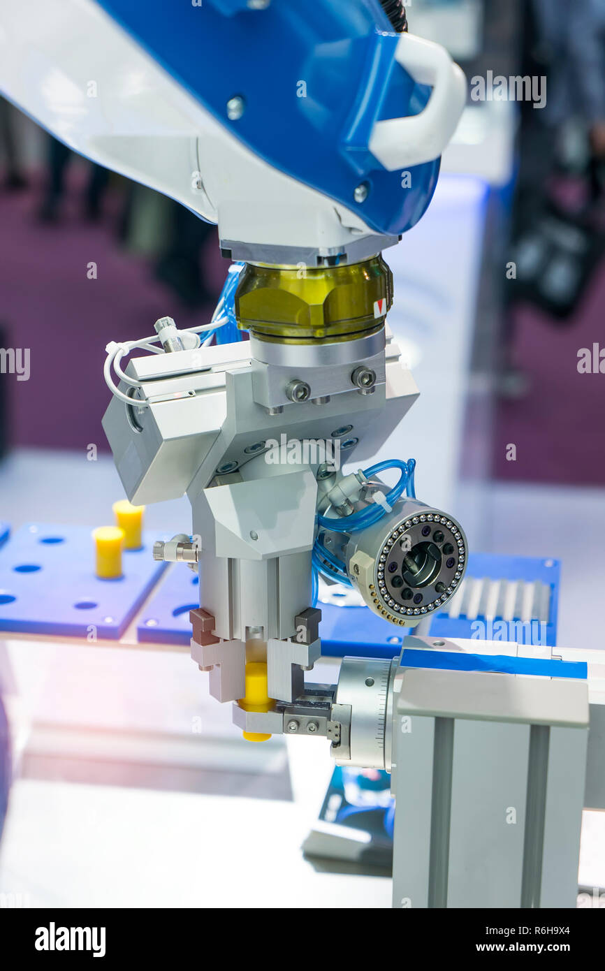 Robotic Arm production lines modern industrial technology. Automated ...