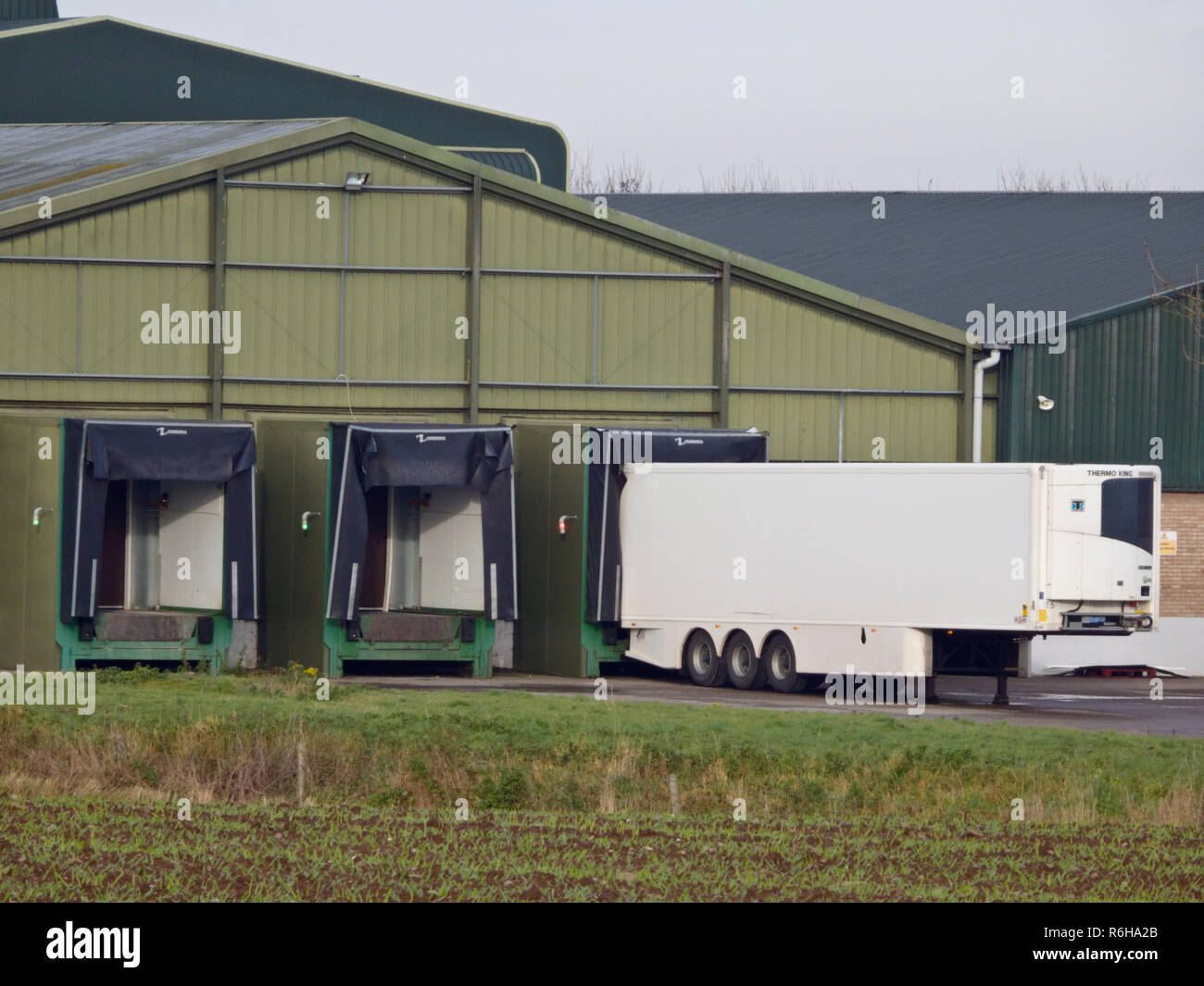Industrial Factory Unit with Loading Docks or Bays & Refrigerated Lorry ...