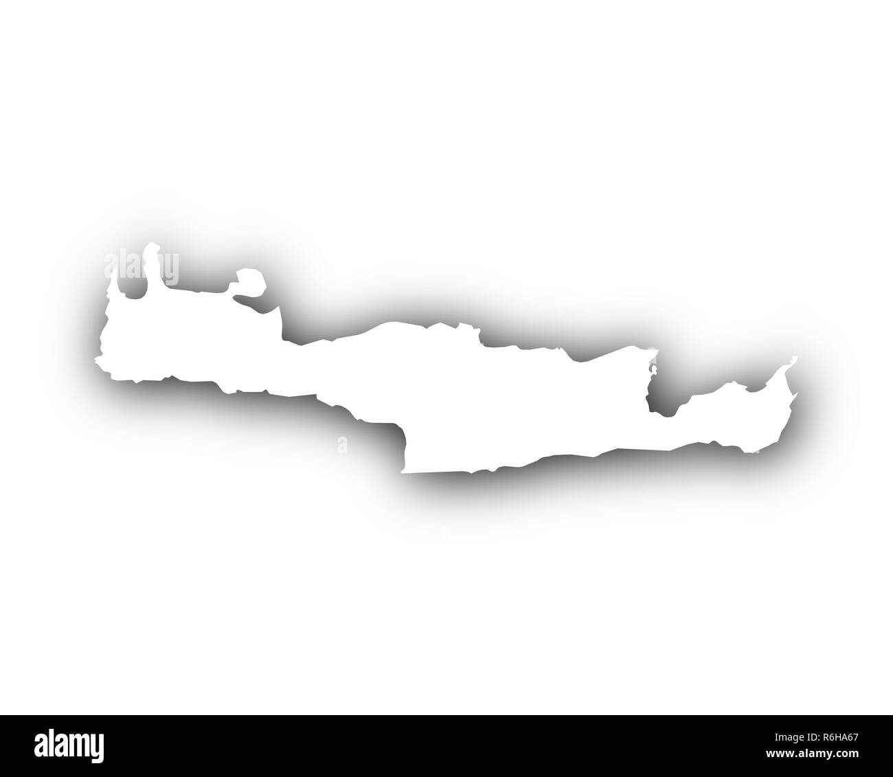 map of crete with shadow Stock Photo - Alamy