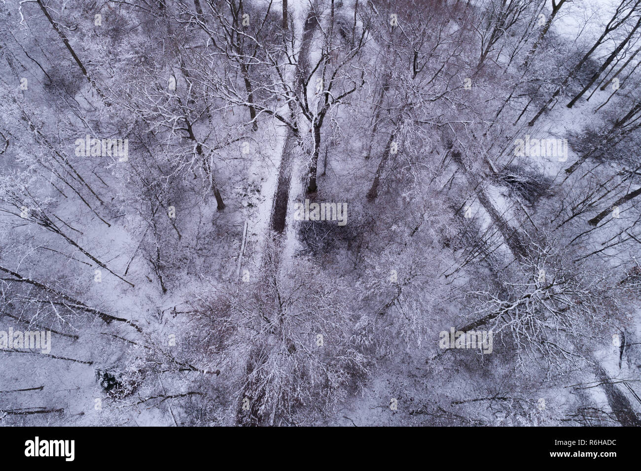 winter landscape from a bird's eye view Stock Photo - Alamy