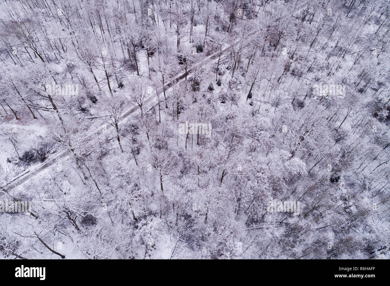 winter landscape from a bird's eye view Stock Photo - Alamy