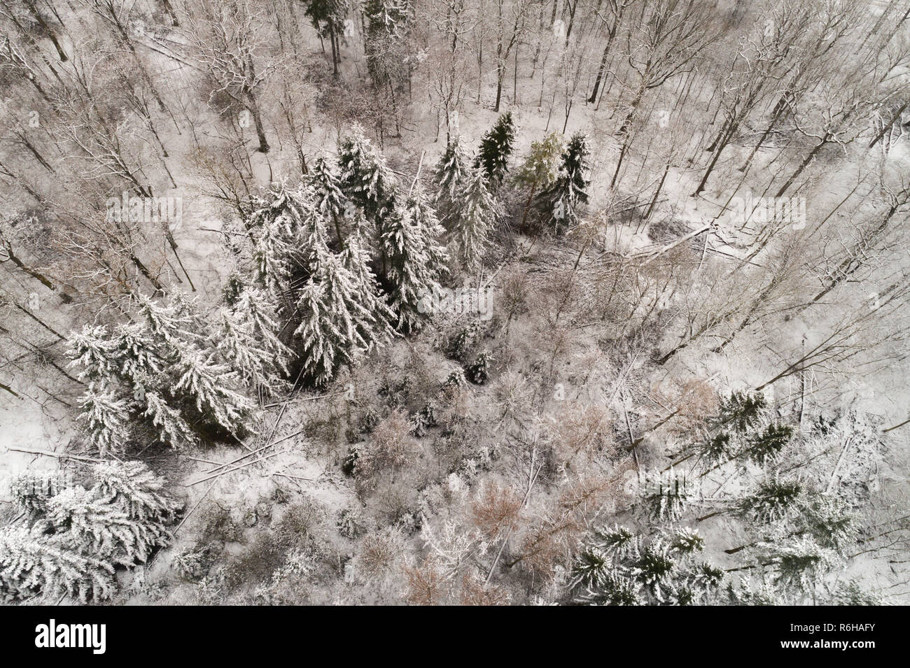 winter landscape from a bird's eye view Stock Photo - Alamy