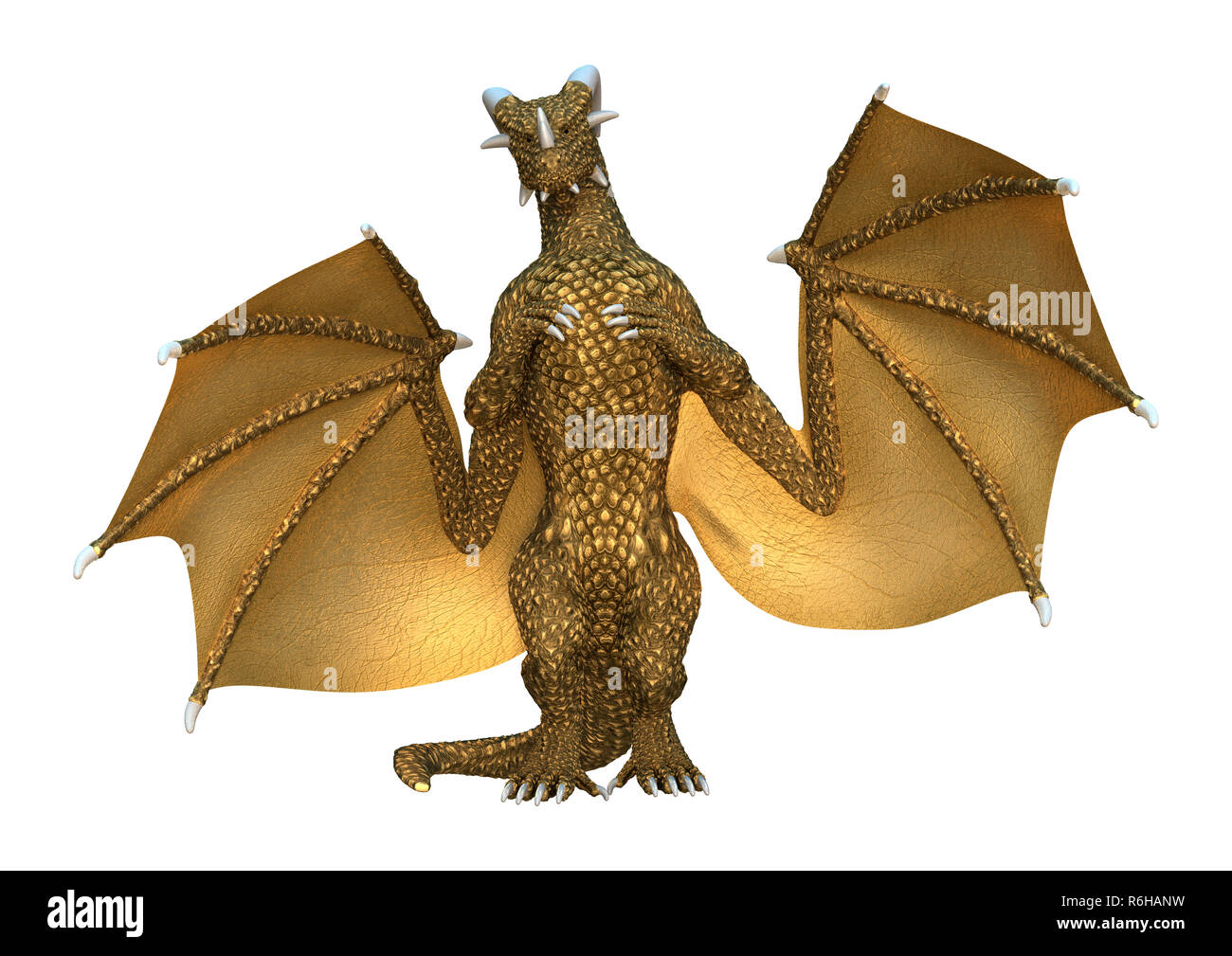 3D Rendering Fantasy Dragon on White Stock Photo - Alamy