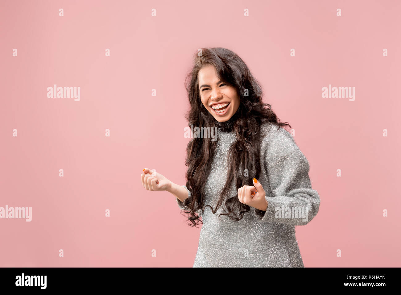 I won. Winning success happy woman celebrating being a winner. Dynamic ...