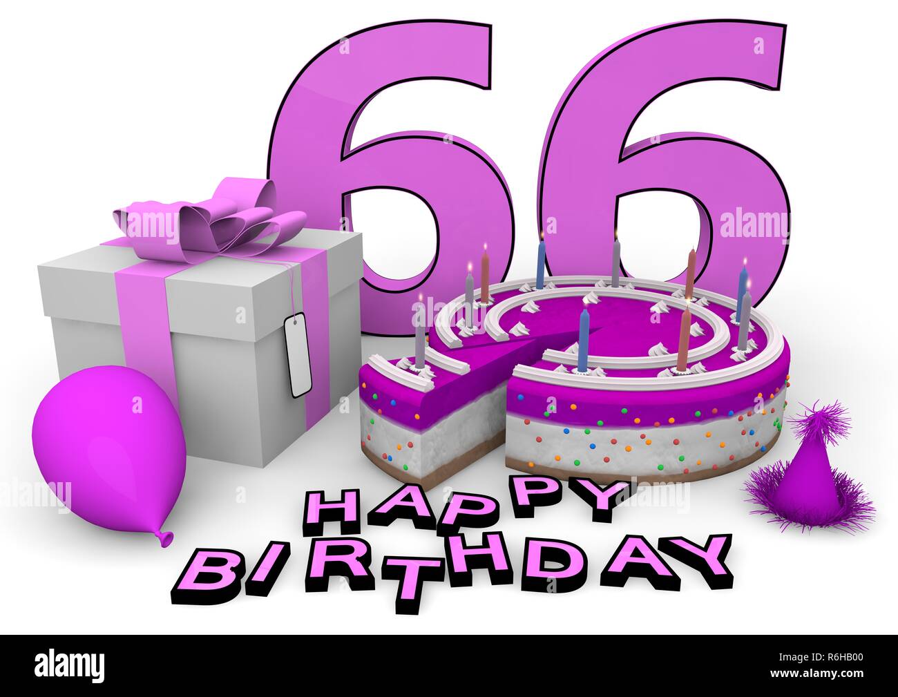 66 birthday cake hi-res stock photography and images - Alamy