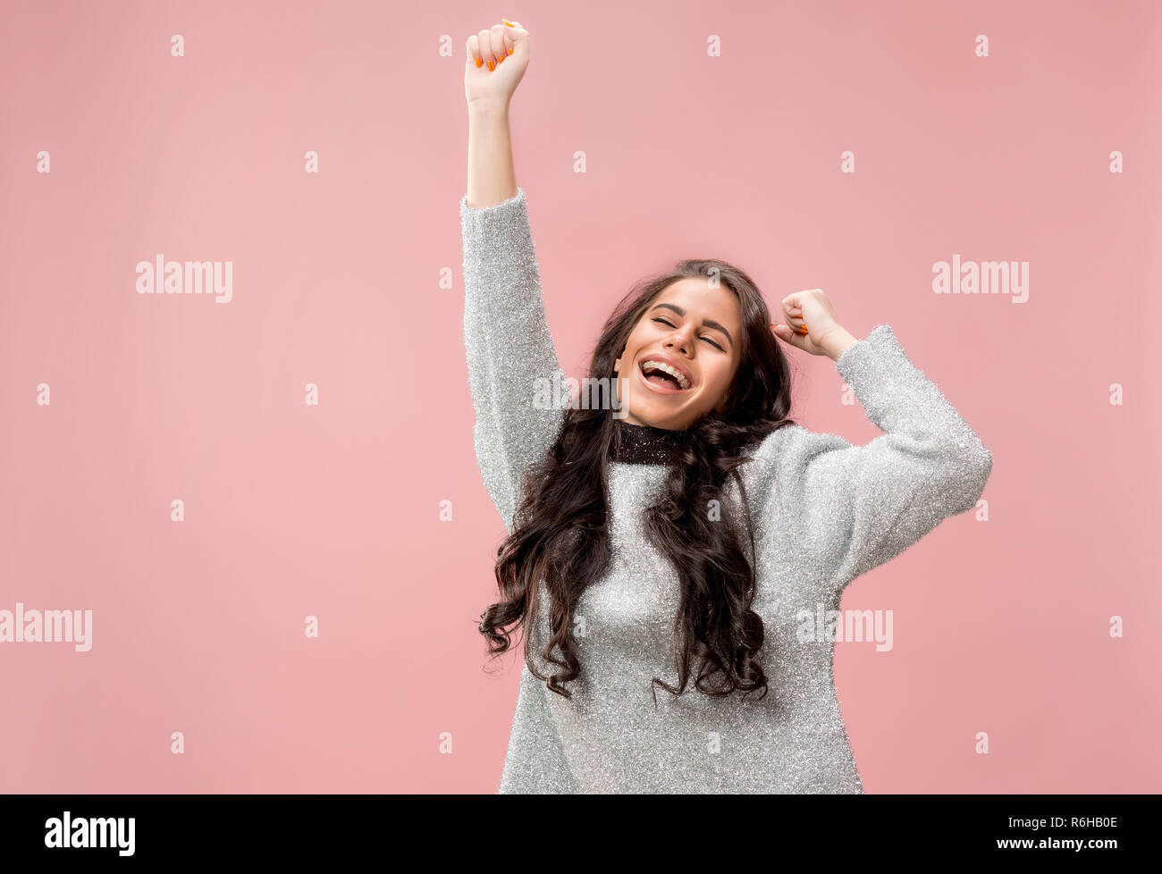 I won. Winning success happy woman celebrating being a winner. Dynamic ...