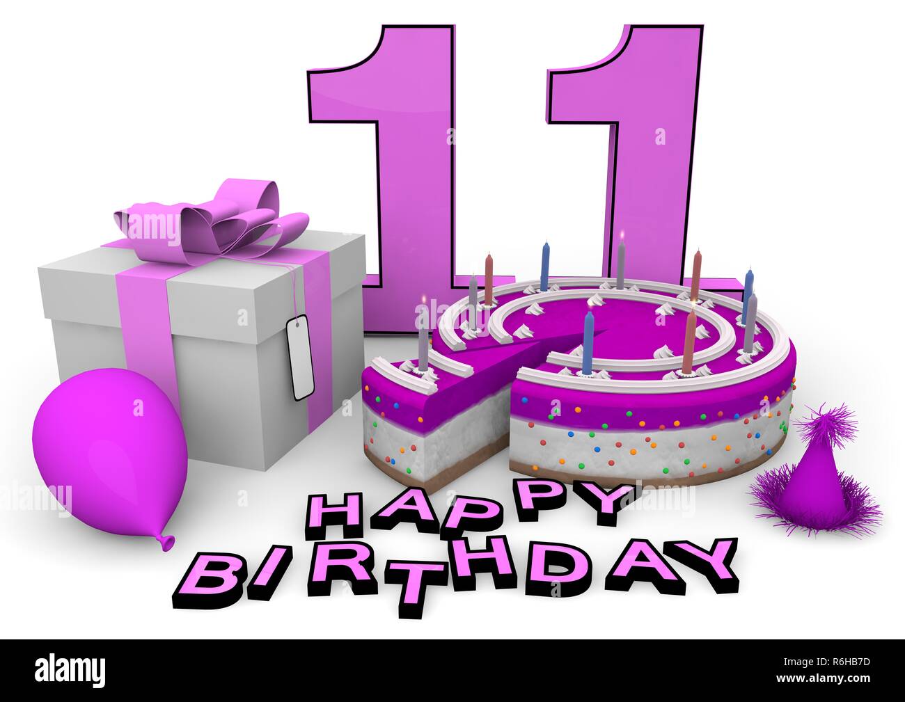 Birthday candles number eleven isolated hi-res stock photography and ...