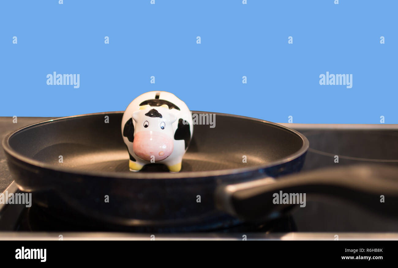 sweet cow in a pan Stock Photo - Alamy