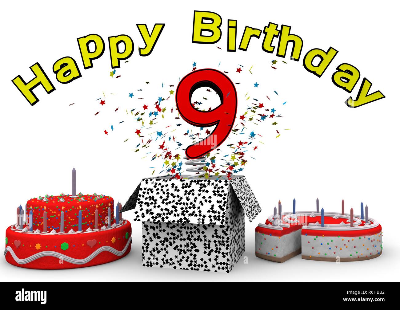 9 year old birthday cake hi-res stock photography and images - Alamy