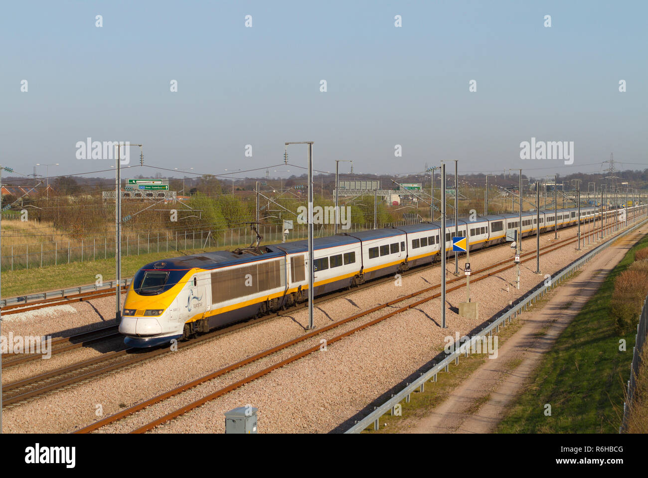 A class 373 Eurostar set numbers 373201 and 373202 passing Singlewell ...