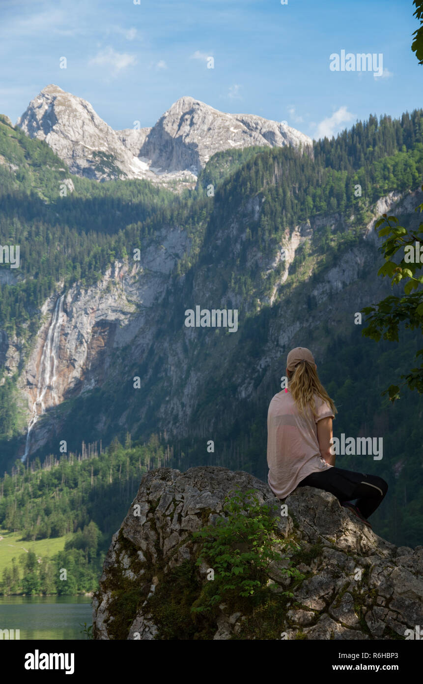 Woman reflecting forest hi-res stock photography and images - Alamy