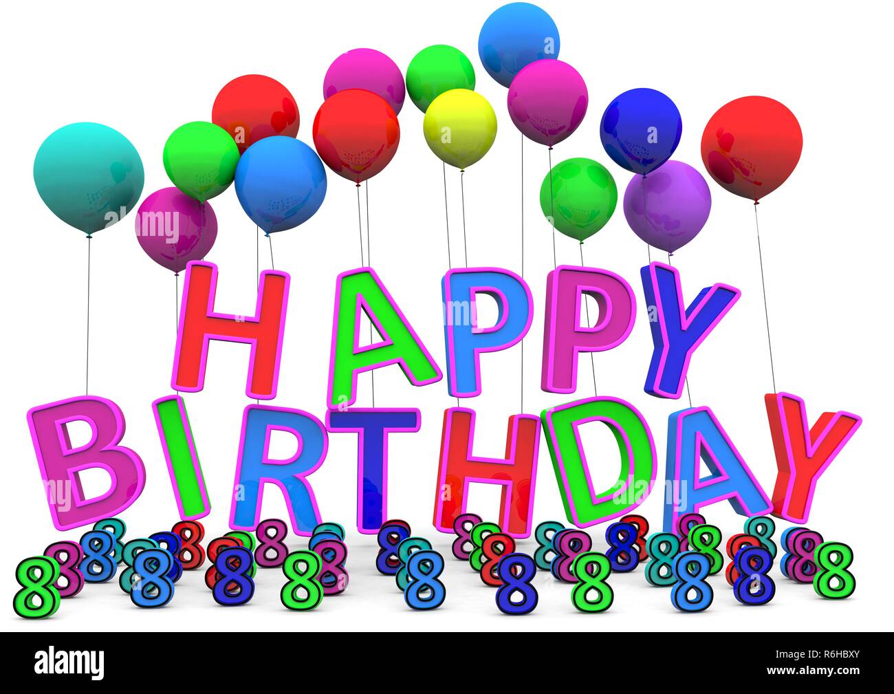 Eight year old birthday cake hi-res stock photography and images - Alamy