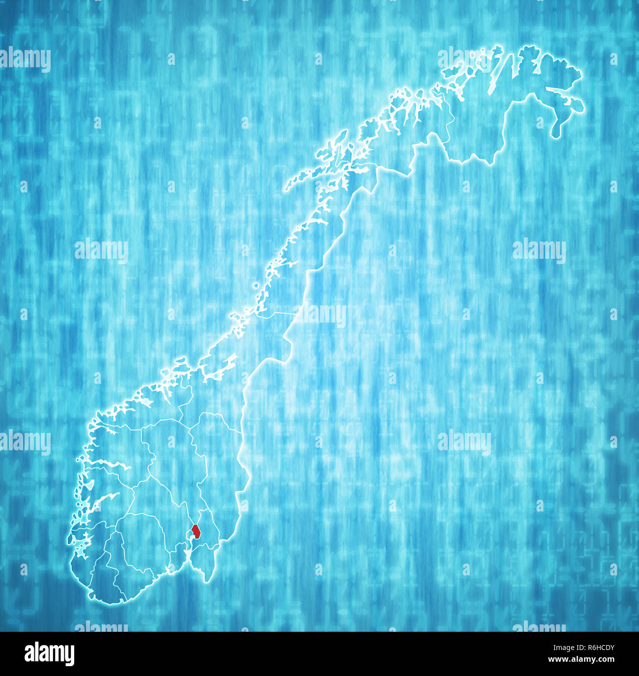 Oslo region on administration map of norway Stock Photo - Alamy