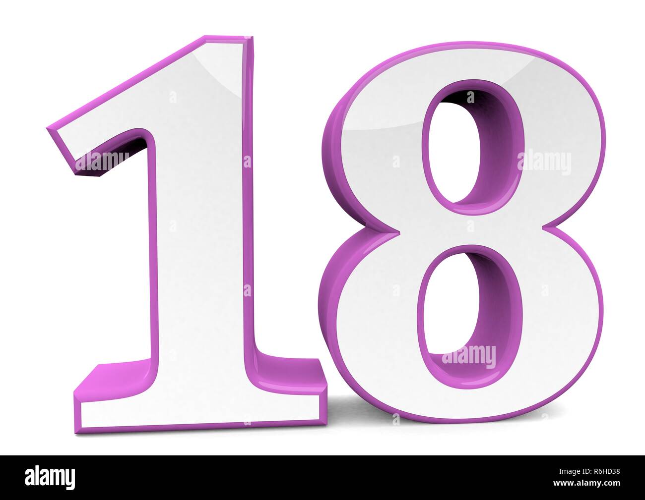 Birthday 18 years illustration Cut Out Stock Images & Pictures - Alamy