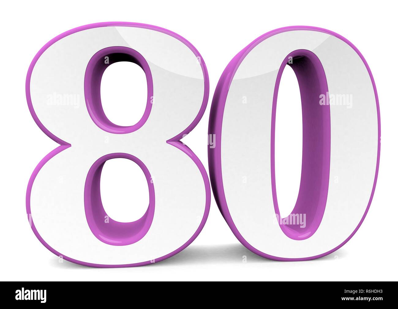 Balloon number 80 Cut Out Stock Images & Pictures - Alamy