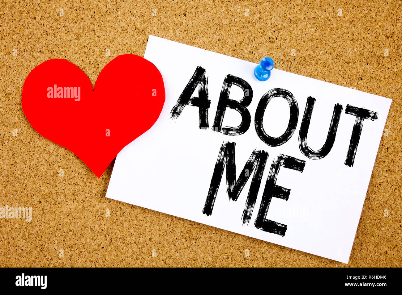 Conceptual hand writing text caption inspiration showing About Me ...