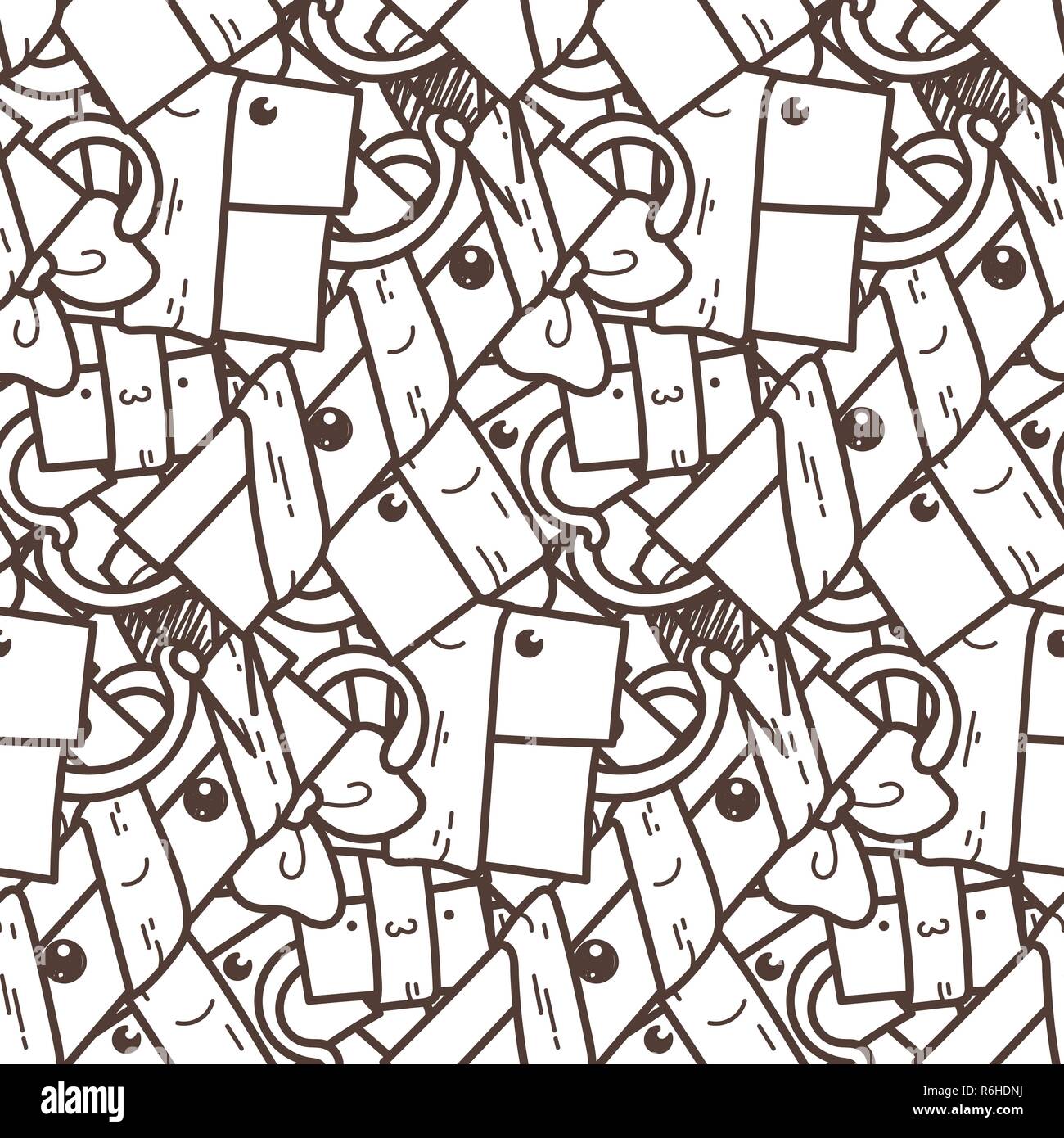Funny doodle seamless pattern with gift boxes. Cute for prints, cards ...