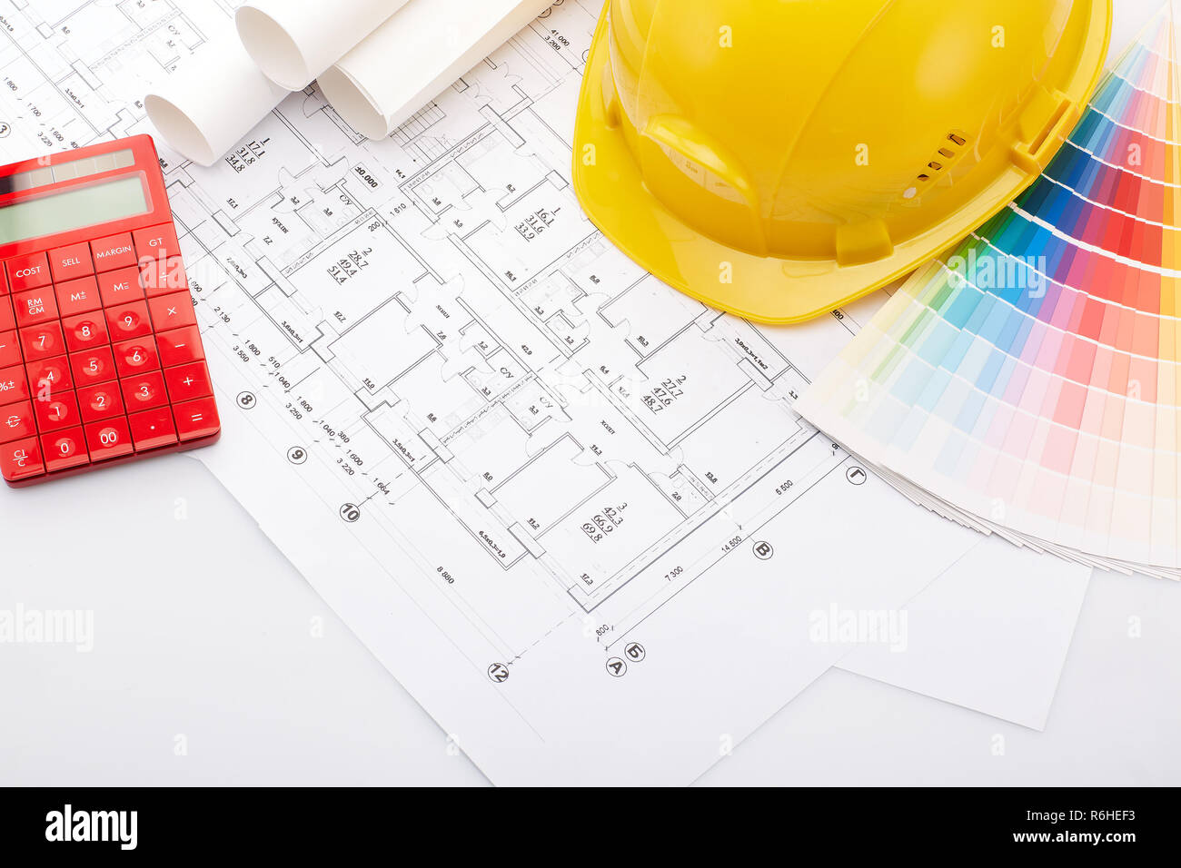 Planning of construction of the house Stock Photo - Alamy