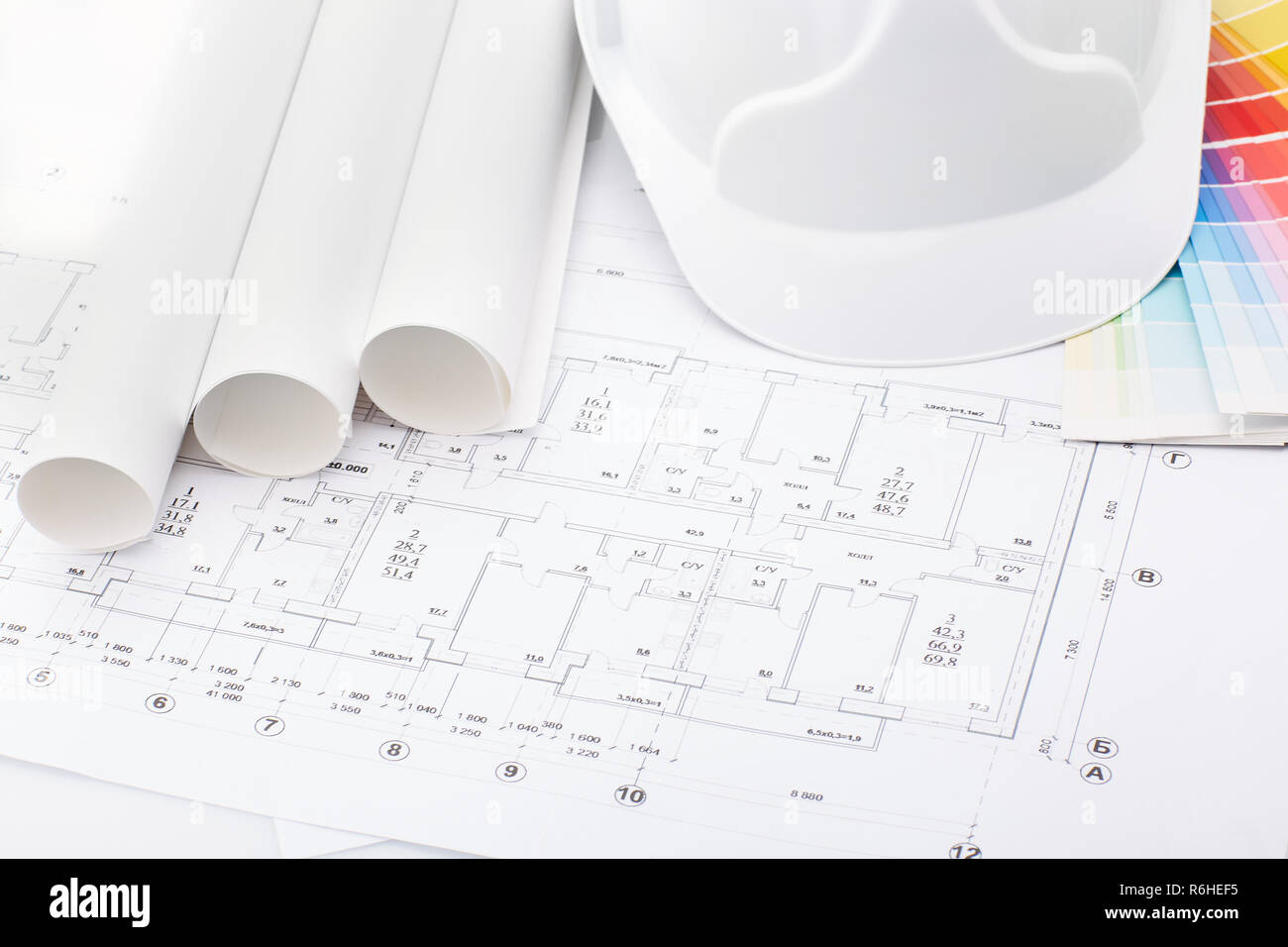 Planning of construction of the house Stock Photo - Alamy