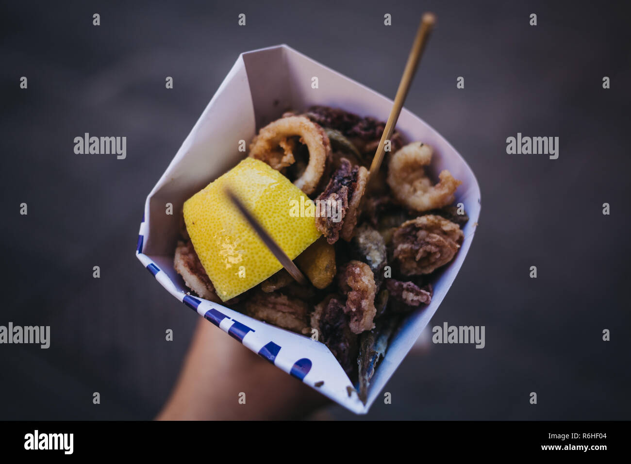 Cone of fried food italy hi-res stock photography and images - Alamy