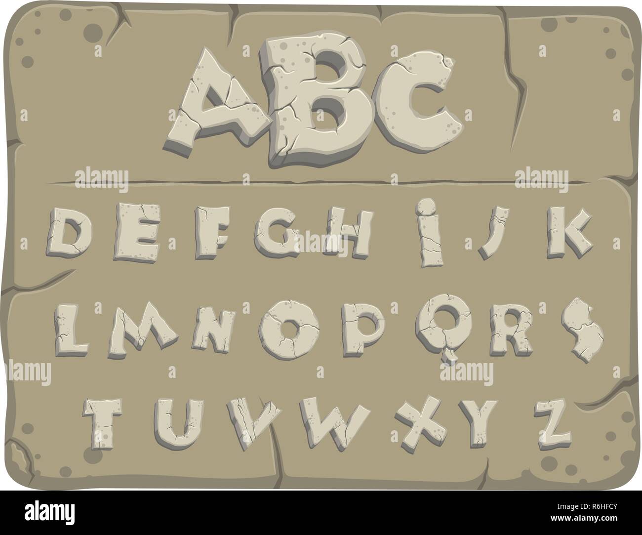 Old stone alphabet Stock Vector Image & Art - Alamy
