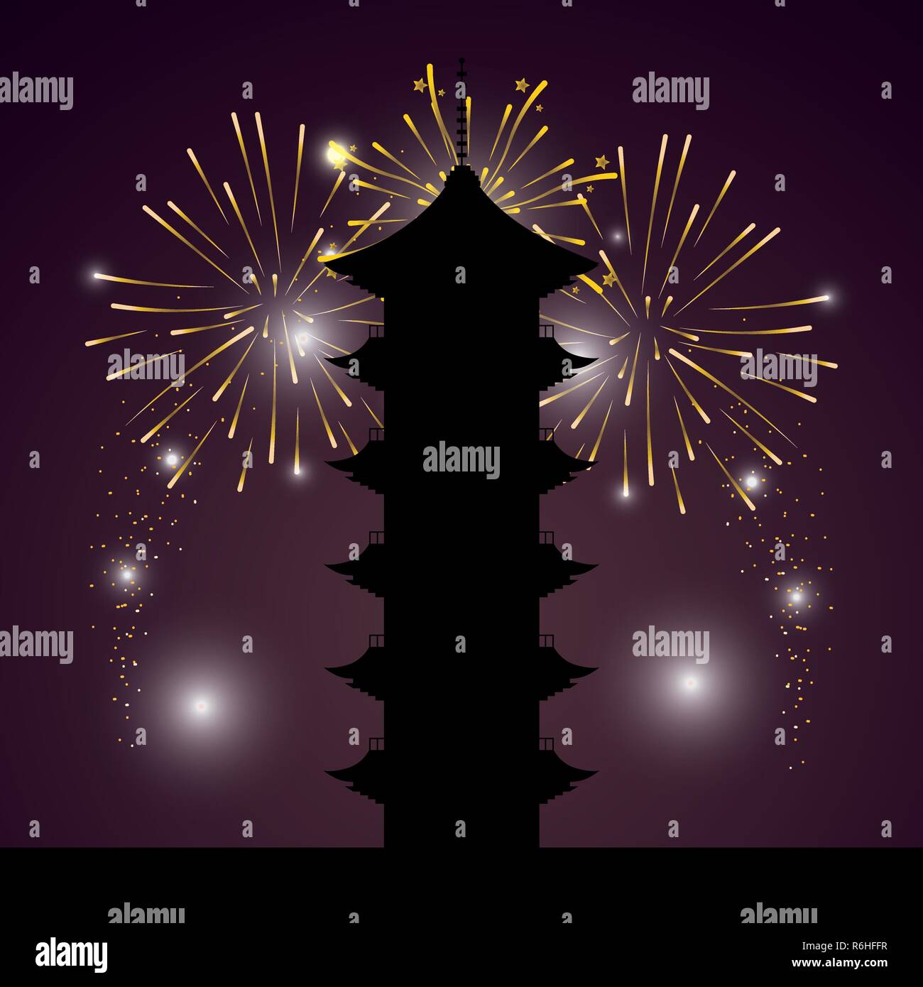 bright fireworks cartoon Stock Vector Image & Art - Alamy
