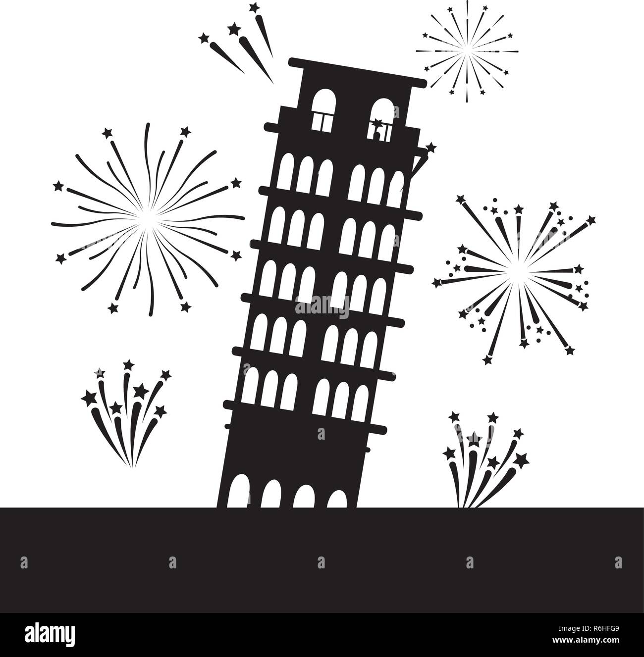 White tower fireworks Stock Vector Images - Alamy