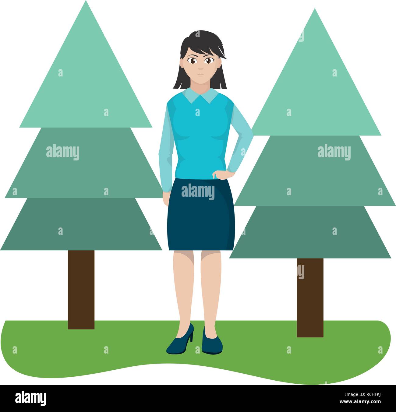 young woman body cartoon Stock Vector Image & Art - Alamy