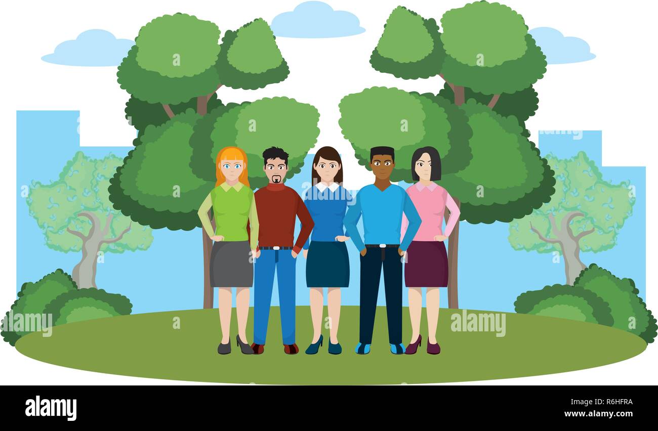 group of friends cartoon Stock Vector Image & Art - Alamy
