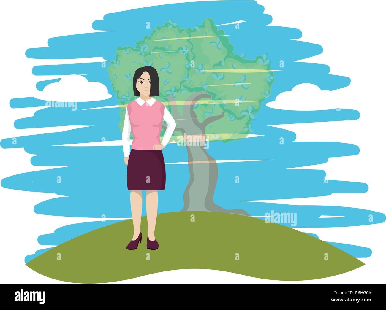 young woman body cartoon Stock Vector Image & Art - Alamy