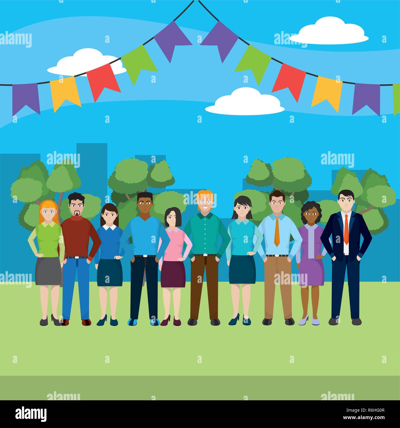 group of friends cartoon Stock Vector Image & Art - Alamy