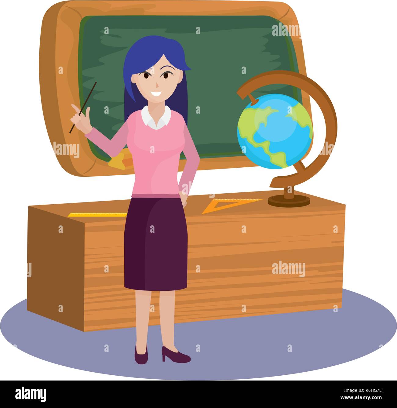 Female School Principal Cartoon