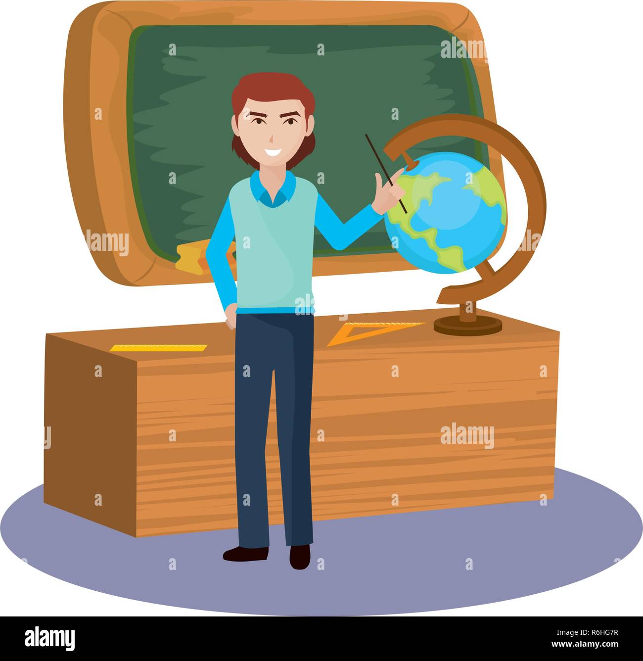 school man teacher cartoon Stock Vector Image & Art - Alamy
